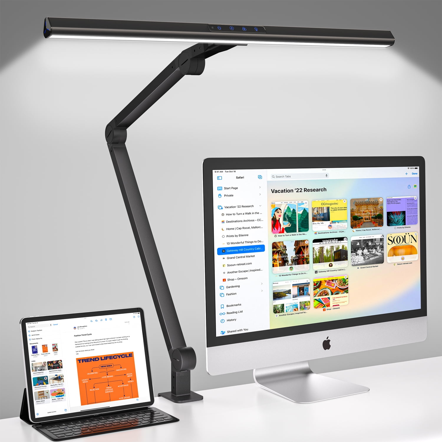 LED Desk Lamp with Clamp, 17W Super Bright Architect Swing Arm Desk ...