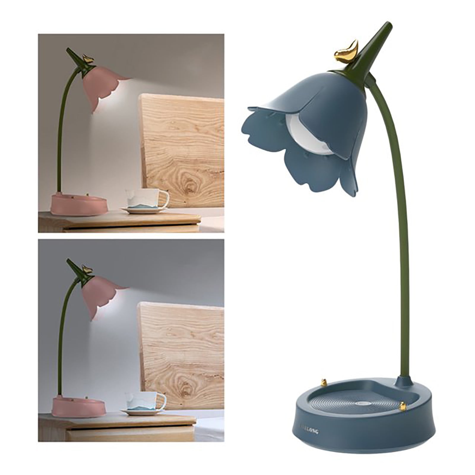 LED Desk Lamp Cordless Table Light Adjustable Gooseneck Dimmable Touch ...