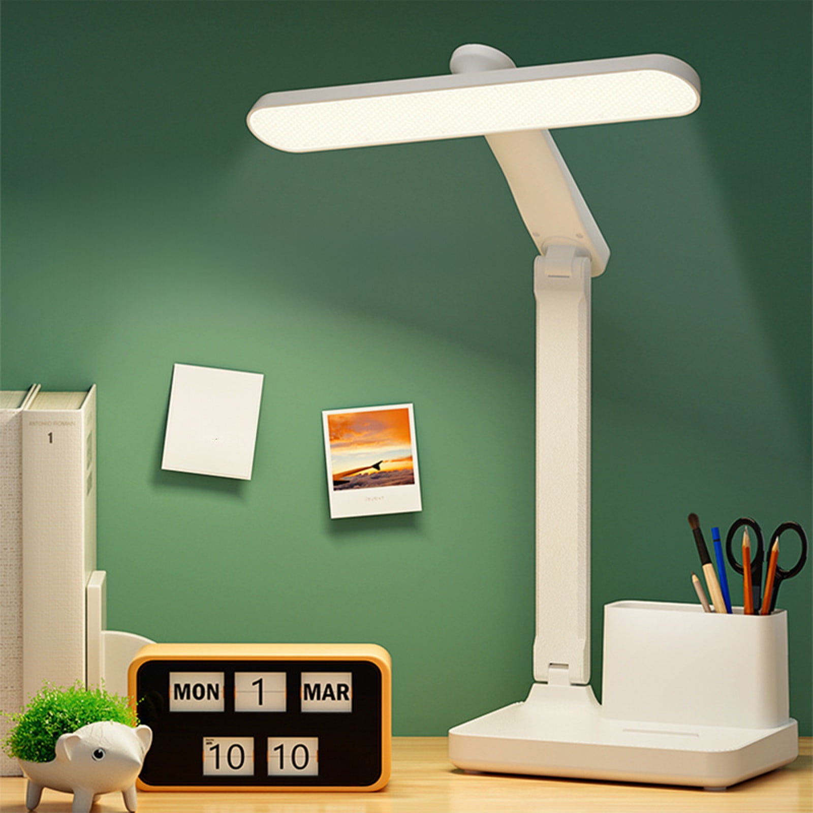 LED Desk Lamp, Curved Reading Light, Foldable Adjustable, Modern ...