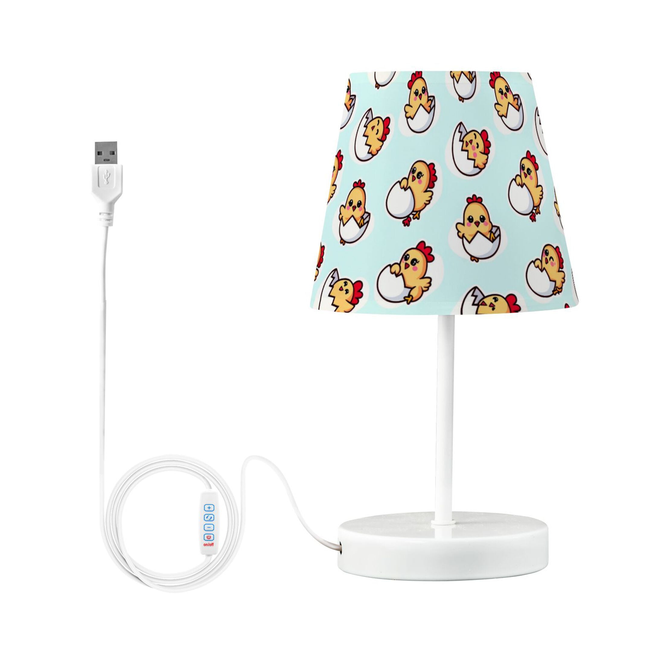 LED Desk Lamp Cute Chick with Egg Table Nightstand Lamps with 3 Color ...