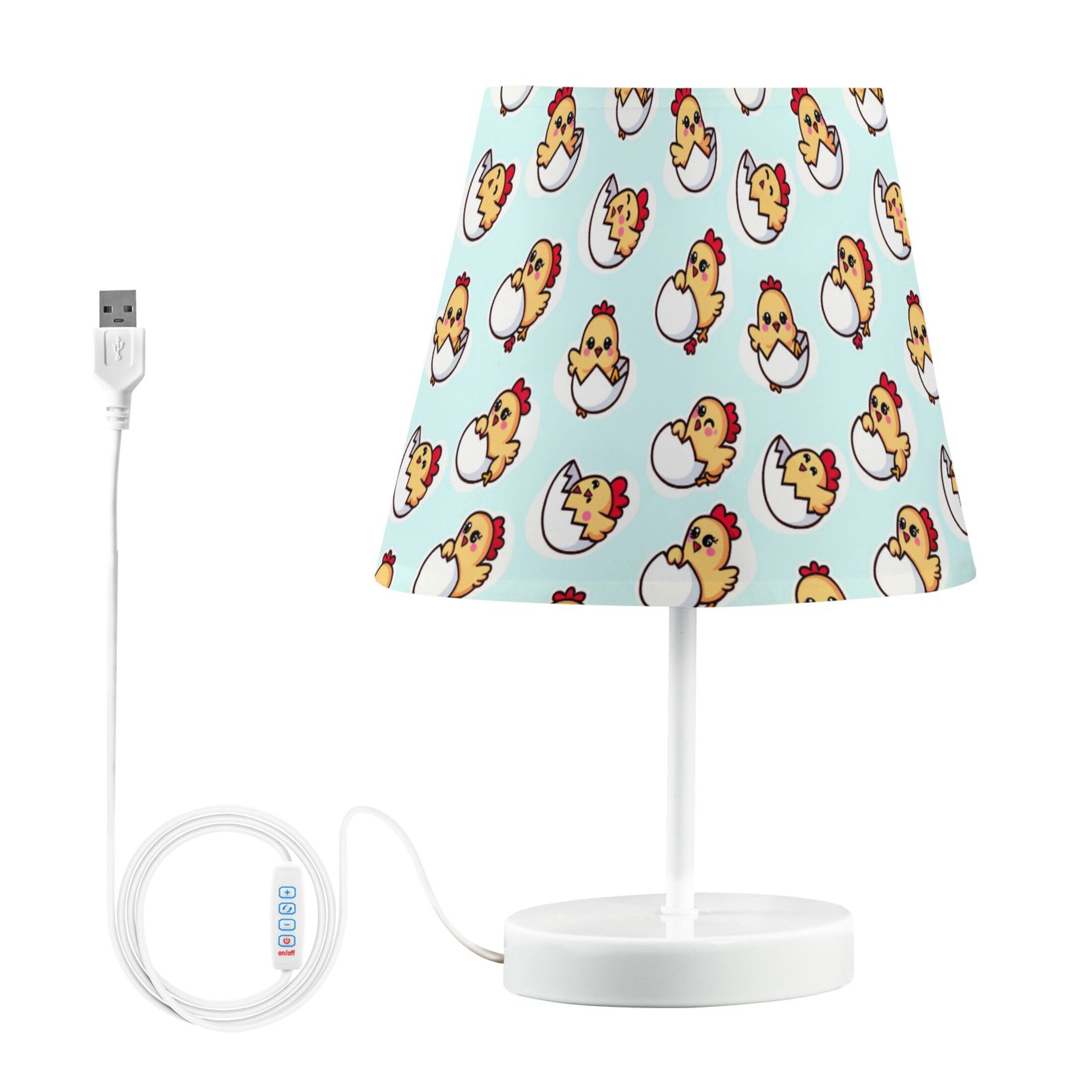 LED Desk Lamp Cute Chick with Egg Table Nightstand Lamps with 3 Color ...