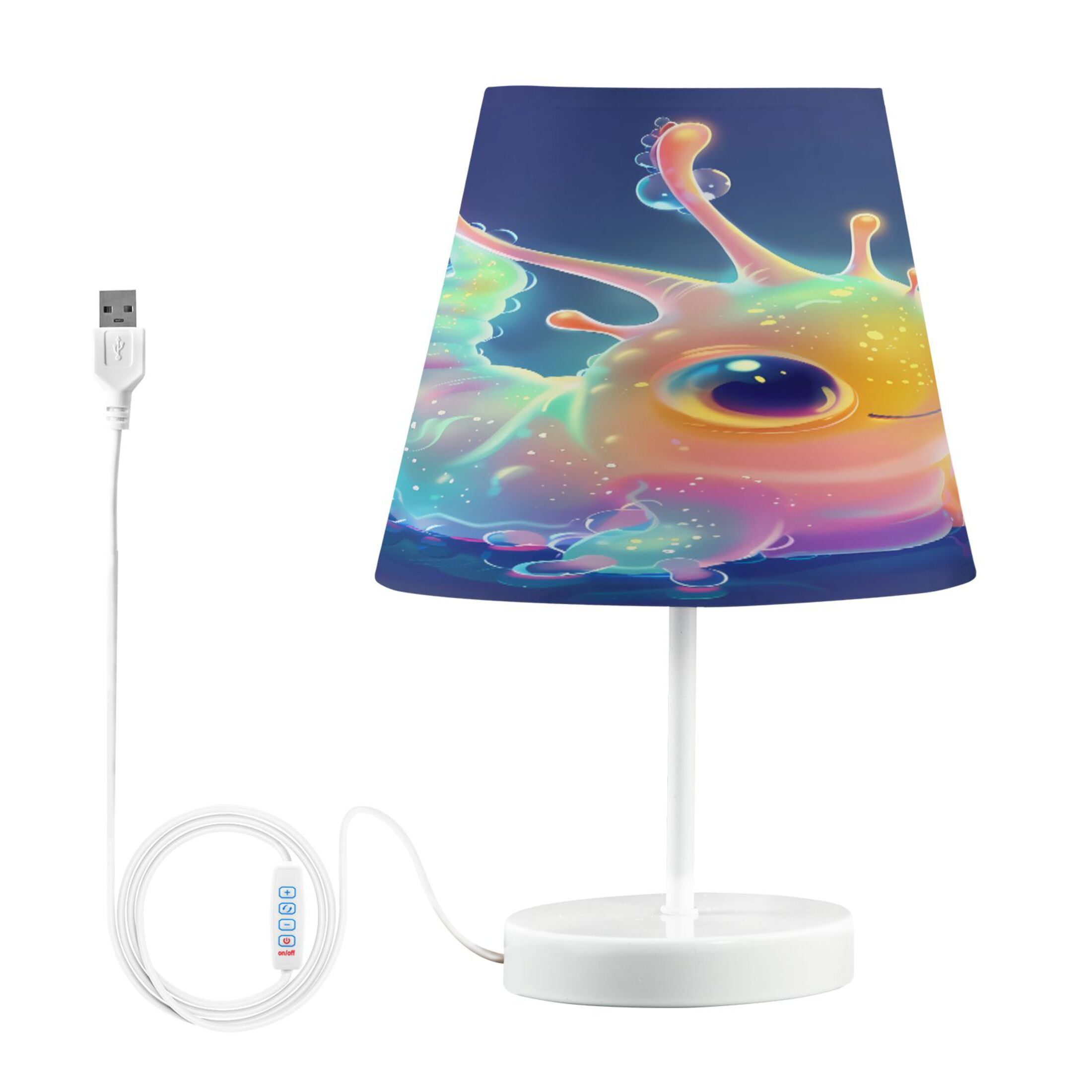 LED Desk Lamp Cute Glow Sea Slug Table Nightstand Lamps with 3 Color ...