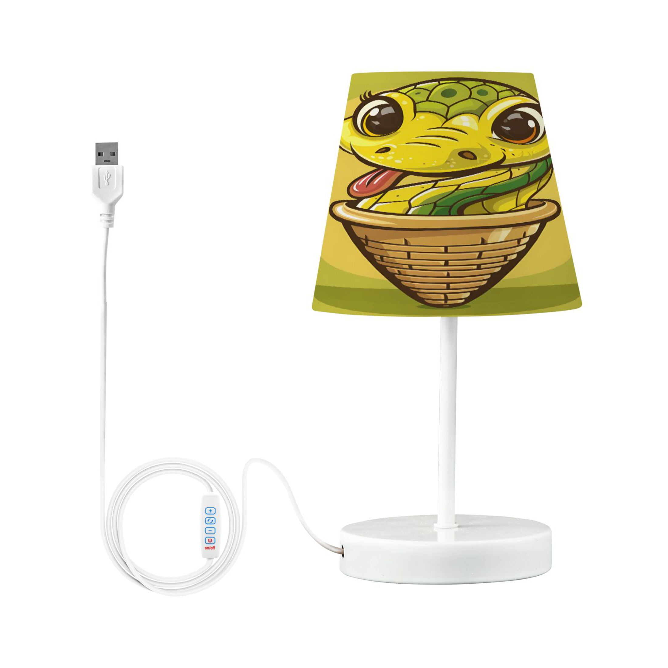 LED Desk Lamp Cute Snake in Cone Table Nightstand Lamps with 3 Color ...