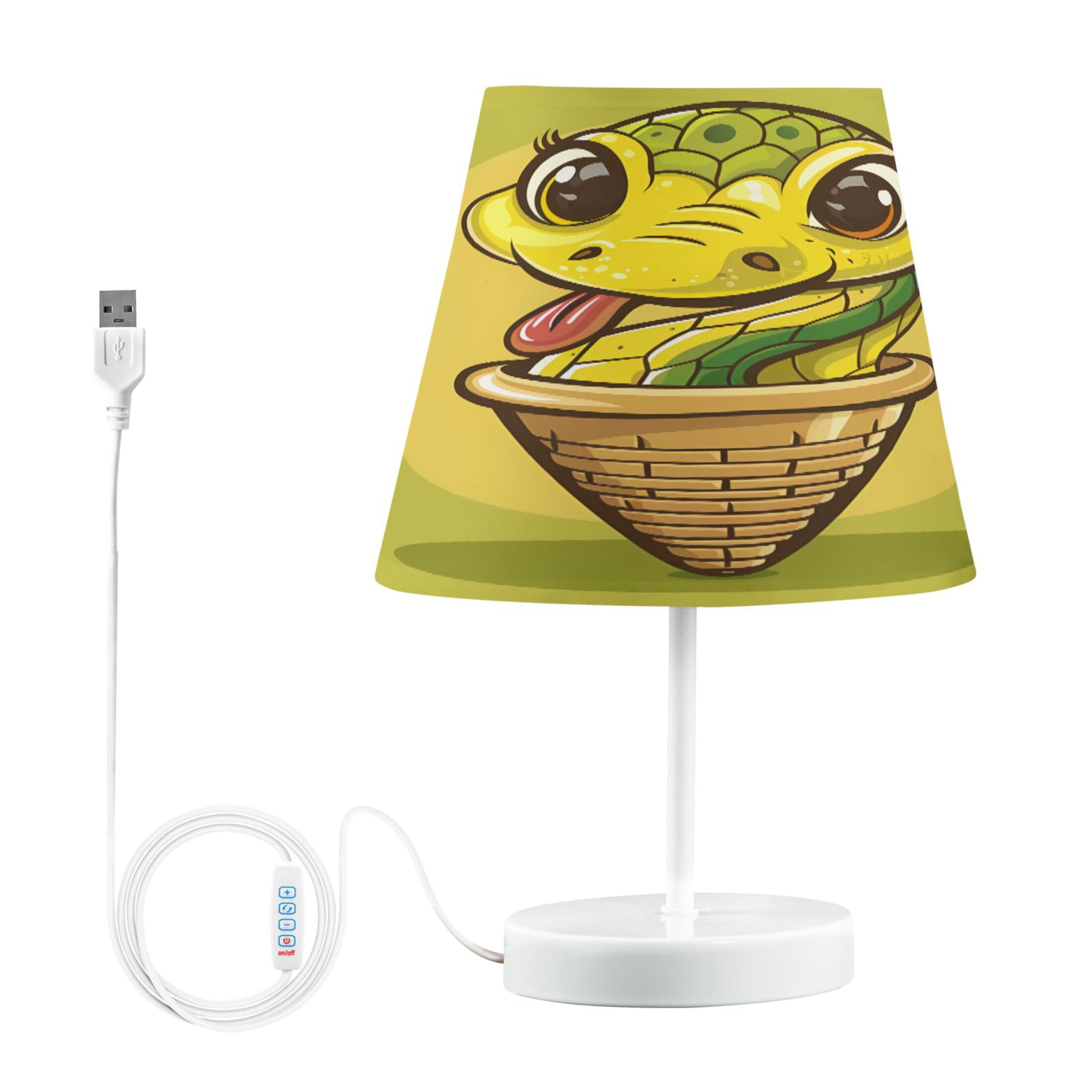 LED Desk Lamp Cute Snake in Cone Table Nightstand Lamps with 3 Color ...