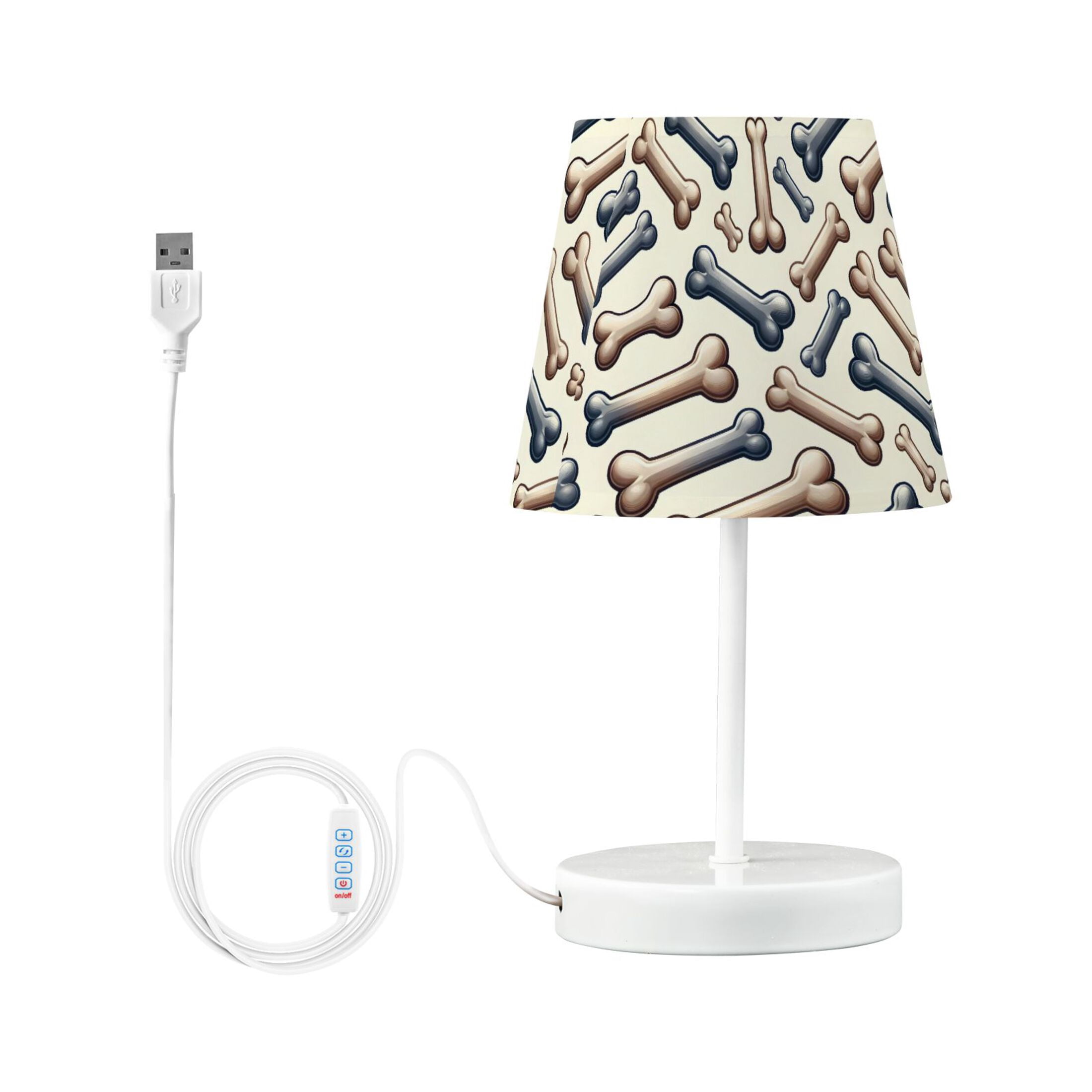 LED Desk Lamp Dog Bone Table Nightstand Lamps with 3 Color Temperatures ...