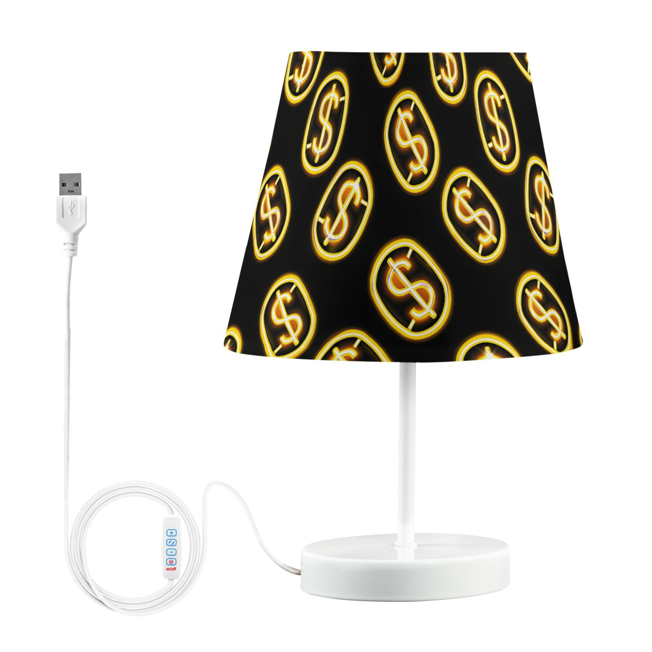 LED Desk Lamp Dollar Sign Table Nightstand Lamps with 3 Color ...