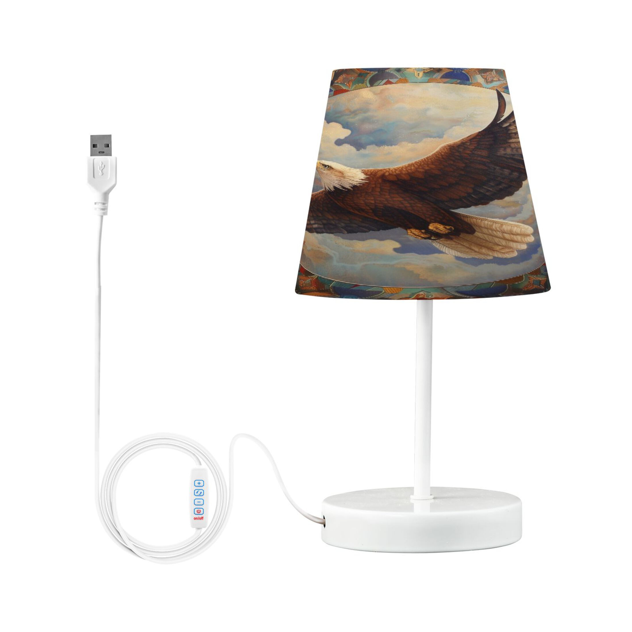 LED Desk Lamp Eagle Fly in Sky Table Nightstand Lamps with 3 Color ...
