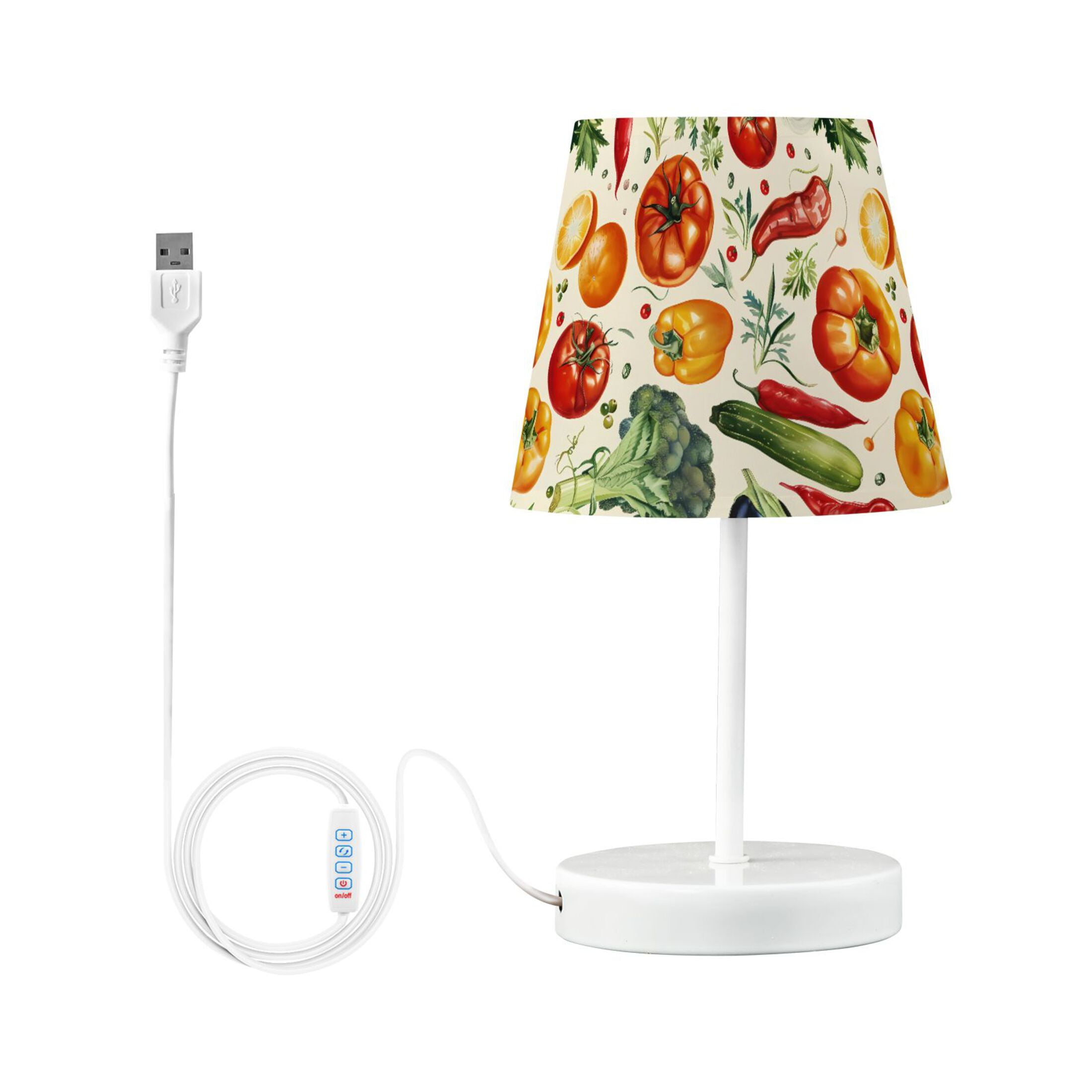 LED Desk Lamp Eggplant Pepper Tomato Broccoli Table Nightstand Lamps ...