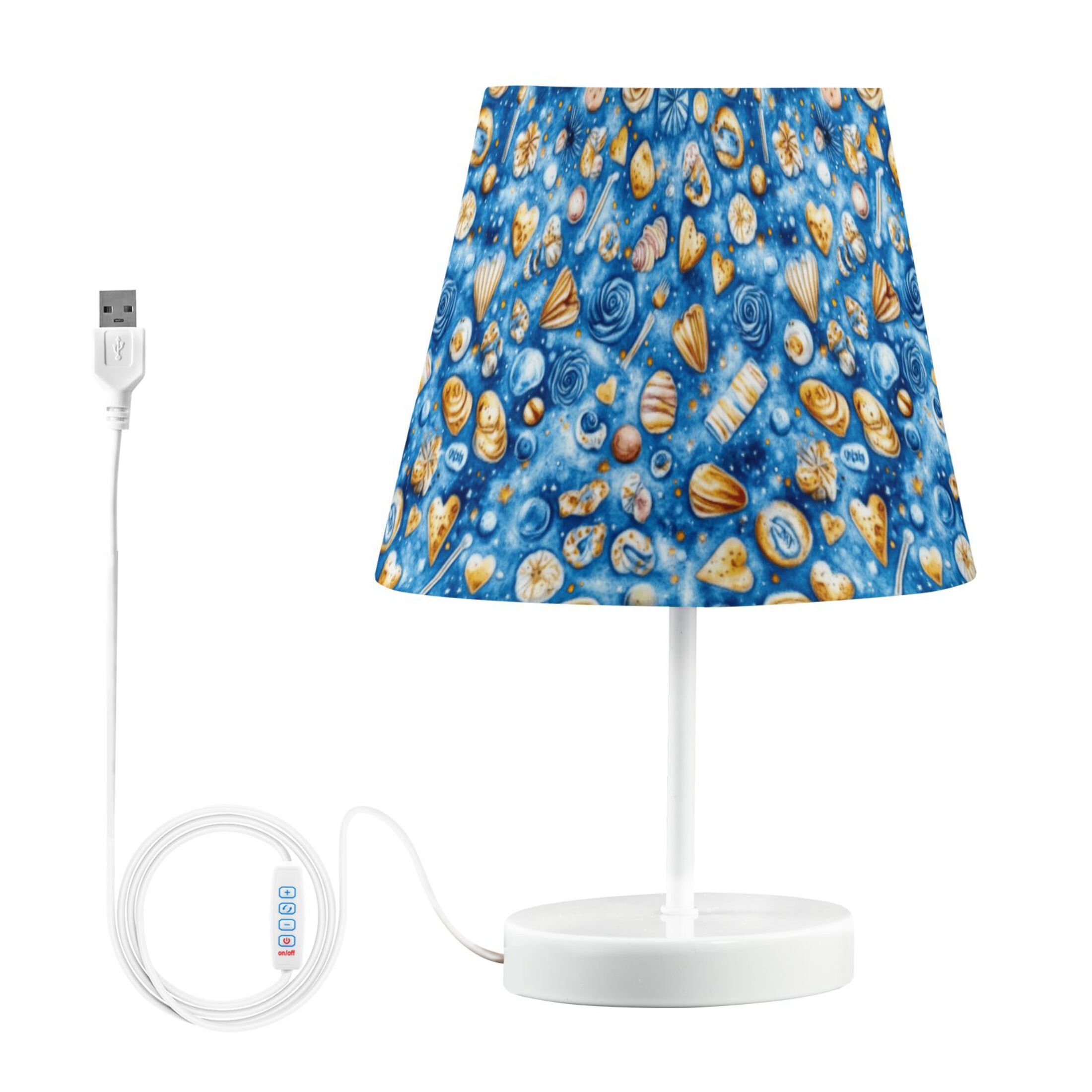 LED Desk Lamp Fantastic Shells on Sea Table Nightstand Lamps with 3 ...