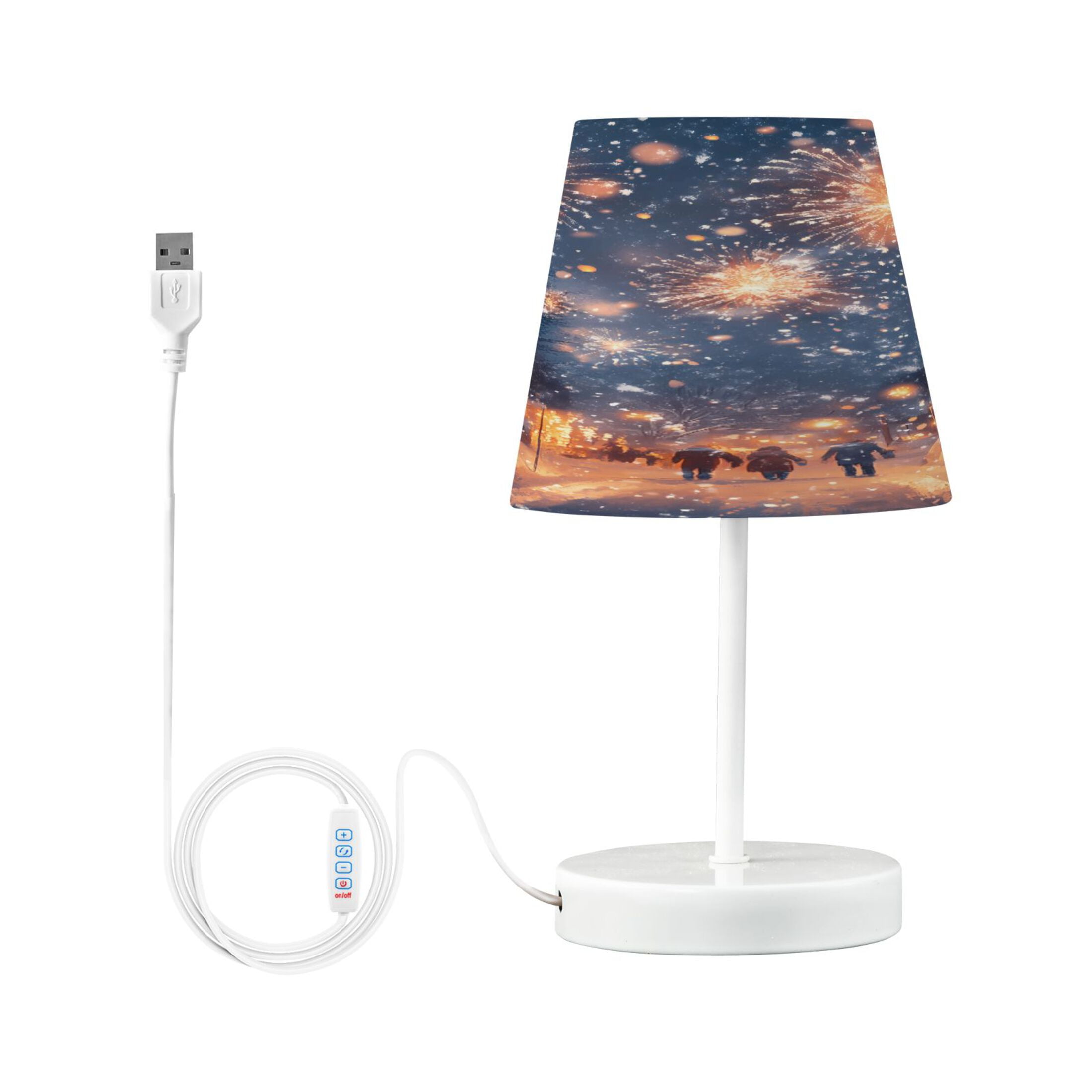 LED Desk Lamp Fireworks in Sky Table Nightstand Lamps with 3 Color ...