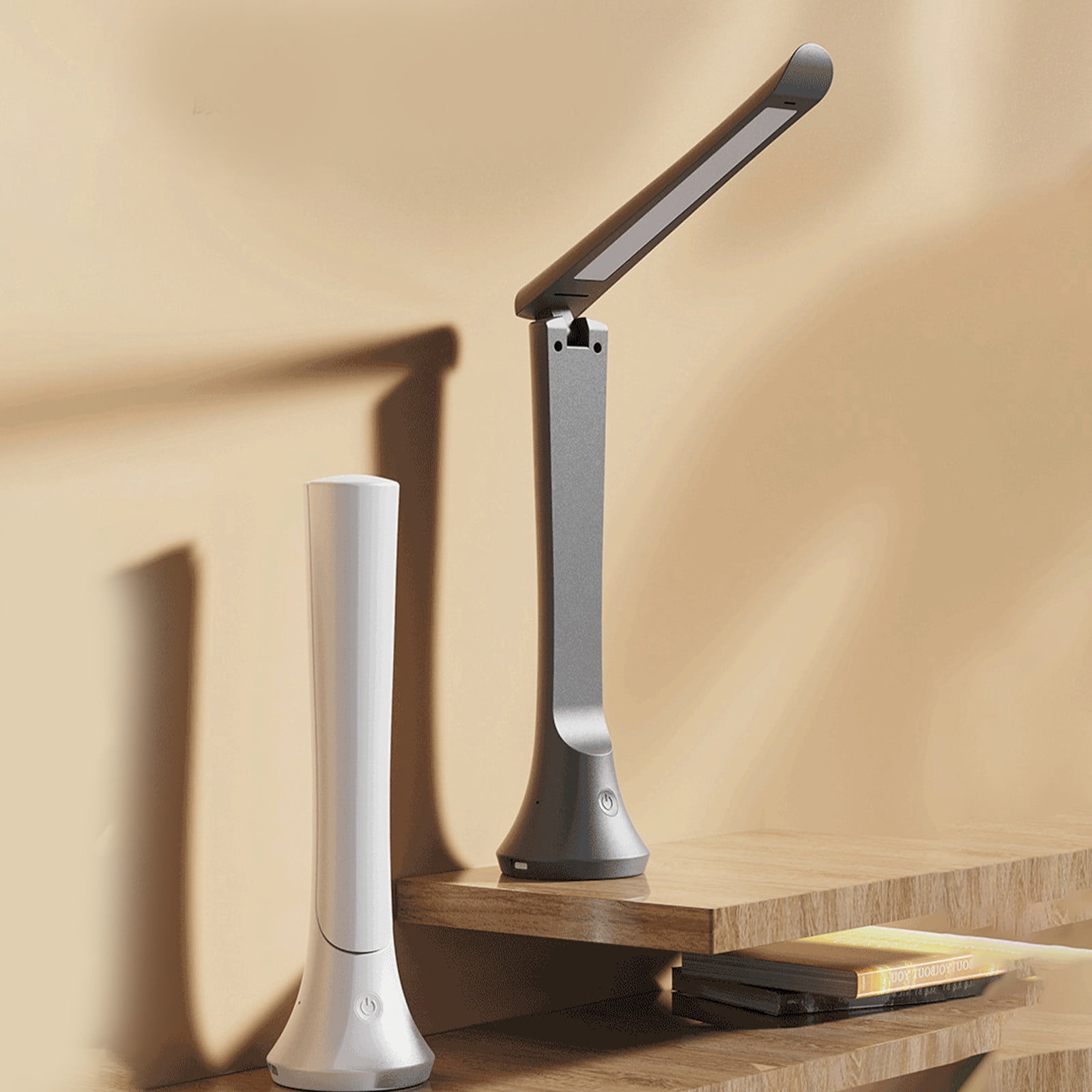 LED Desk Lamp, Foldable Rechargeable Reading Lamp, 3 Color Temperature ...