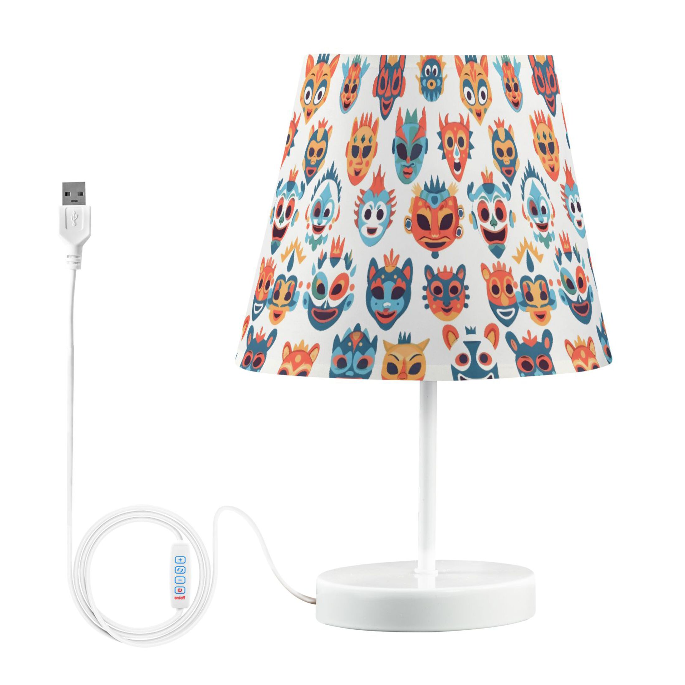 LED Desk Lamp Funny Animal Masks Table Nightstand Lamps with 3 Color ...