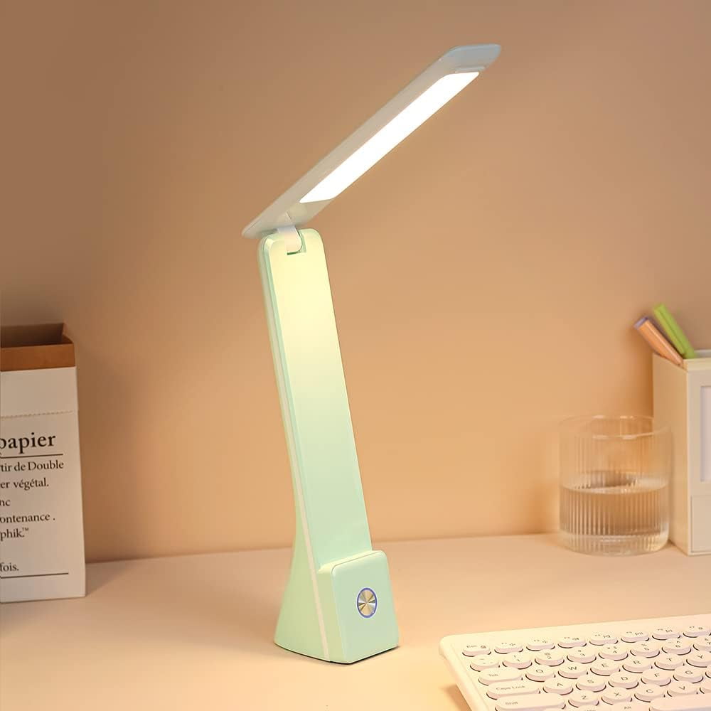 LED Desk Lamp (Green), Cordless Lamp with 3 Lighting Modes ...