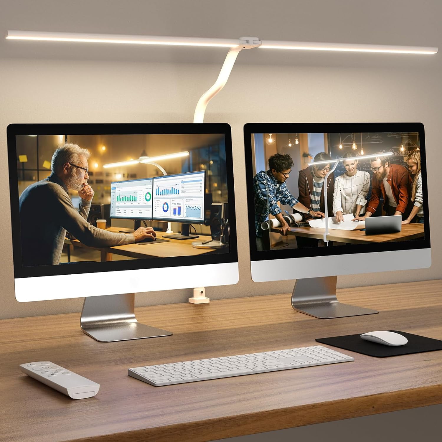 LED Desk Lamp for Home Office, 24W Remote Control Computer Desk Light ...