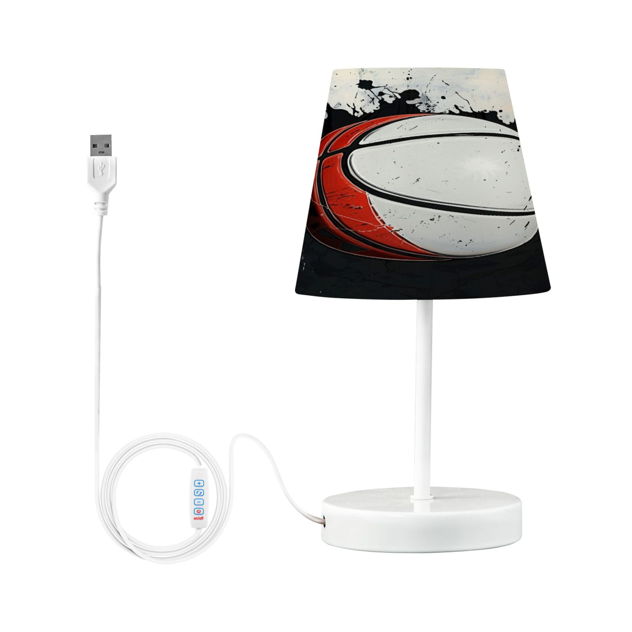 LED Desk Lamp Ink Basketball Table Nightstand Lamps with 3 Color ...