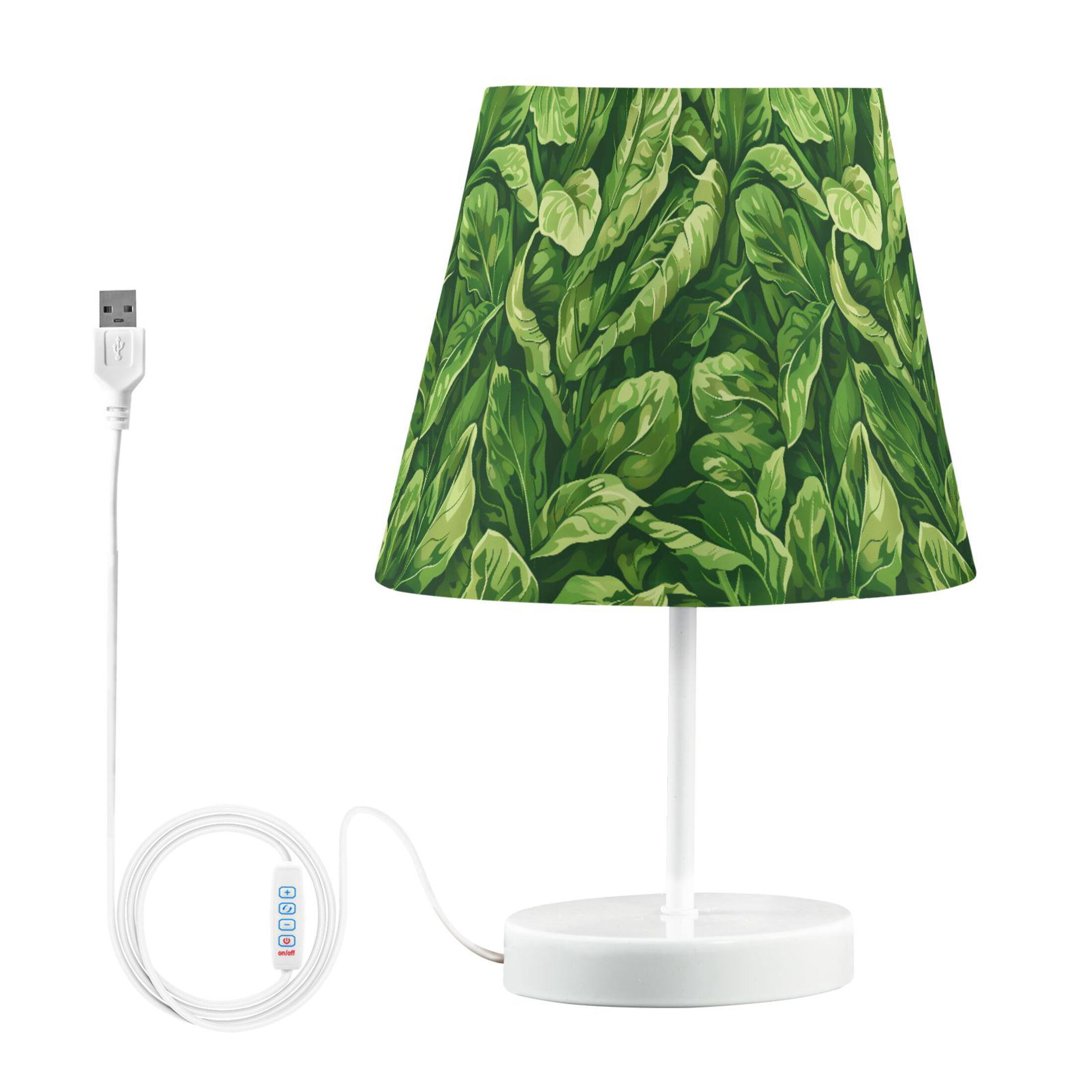 LED Desk Lamp Leafy Green Vegetable Table Nightstand Lamps with 3 Color ...