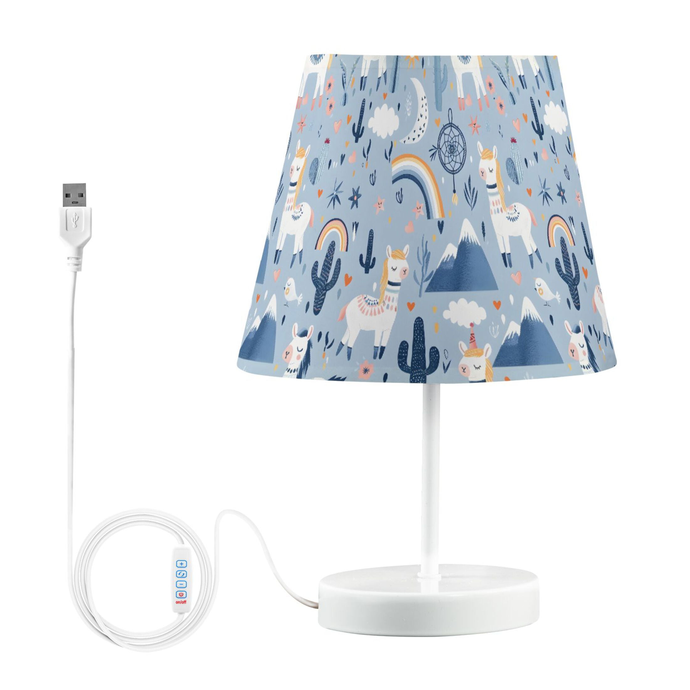 LED Desk Lamp Llamas Cactus Mountains Rainbow Table Nightstand Lamps ...