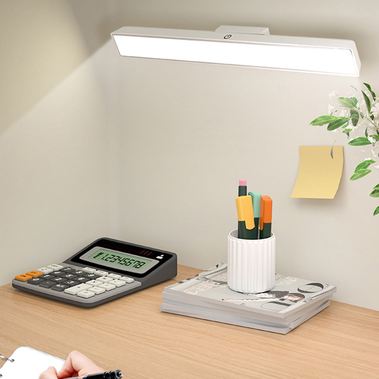 LED Desk Lamp, Magnetic Study Light, Adjustable Brightness, USB ...