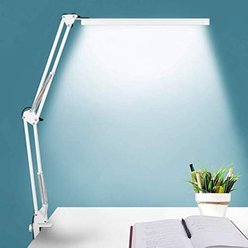 LED Desk Lamp, Manicure Table Lamp, 16" Lamp Head, Dimmable Eye-Caring ...