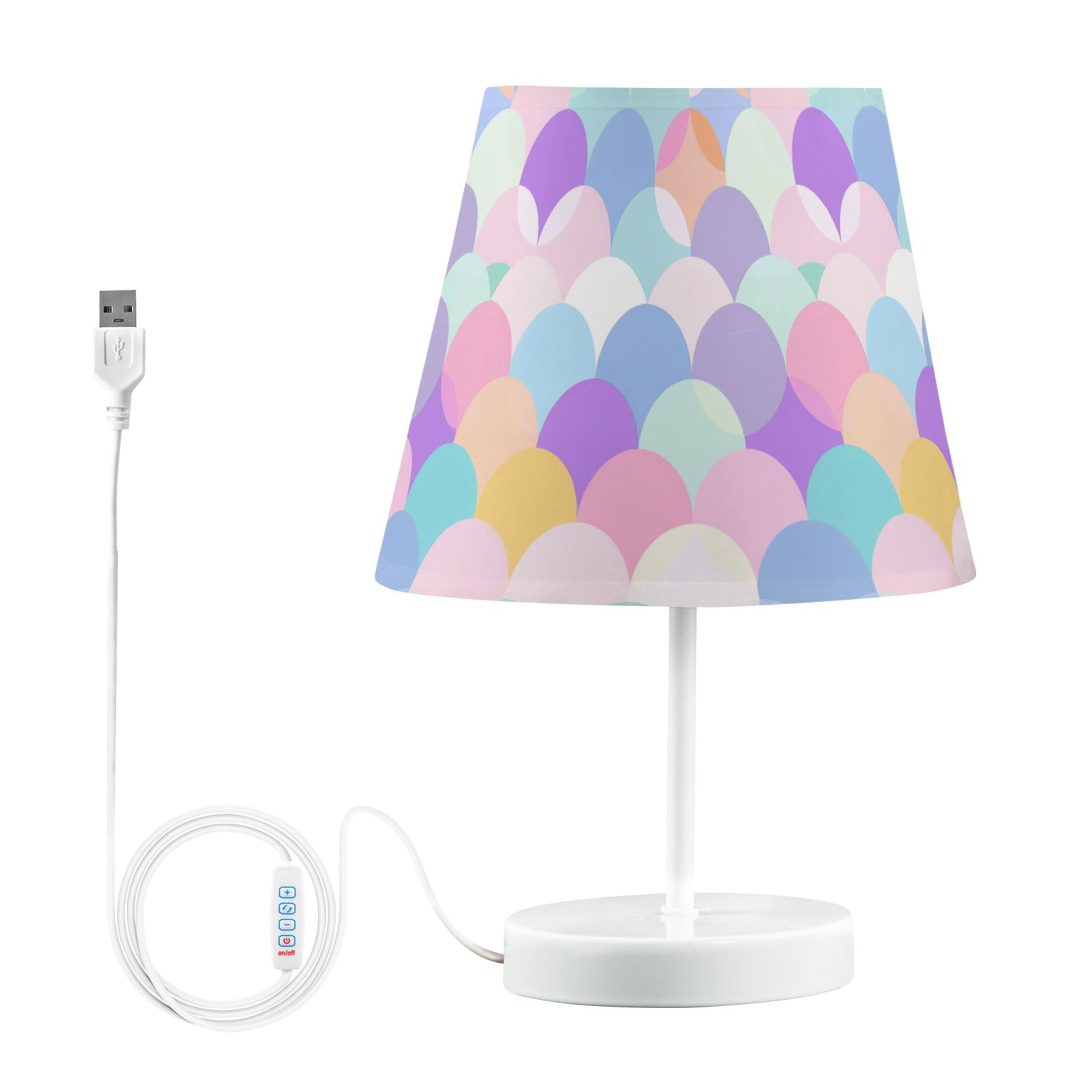 LED Desk Lamp Pastel Colors Scales Table Nightstand Lamps with 3 Color ...