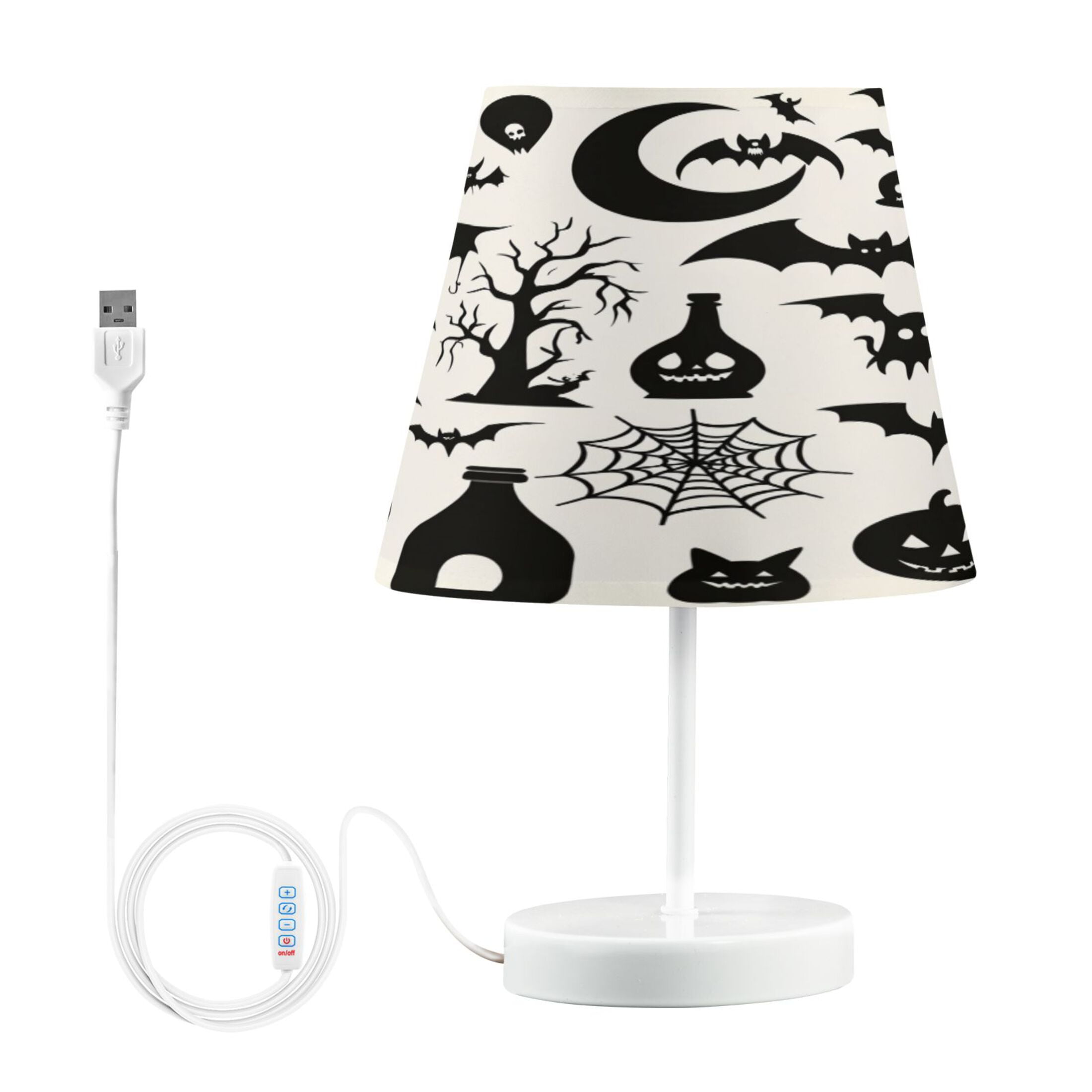 LED Desk Lamp Pumpkins Bats Spiderweb Churches Table Nightstand Lamps ...