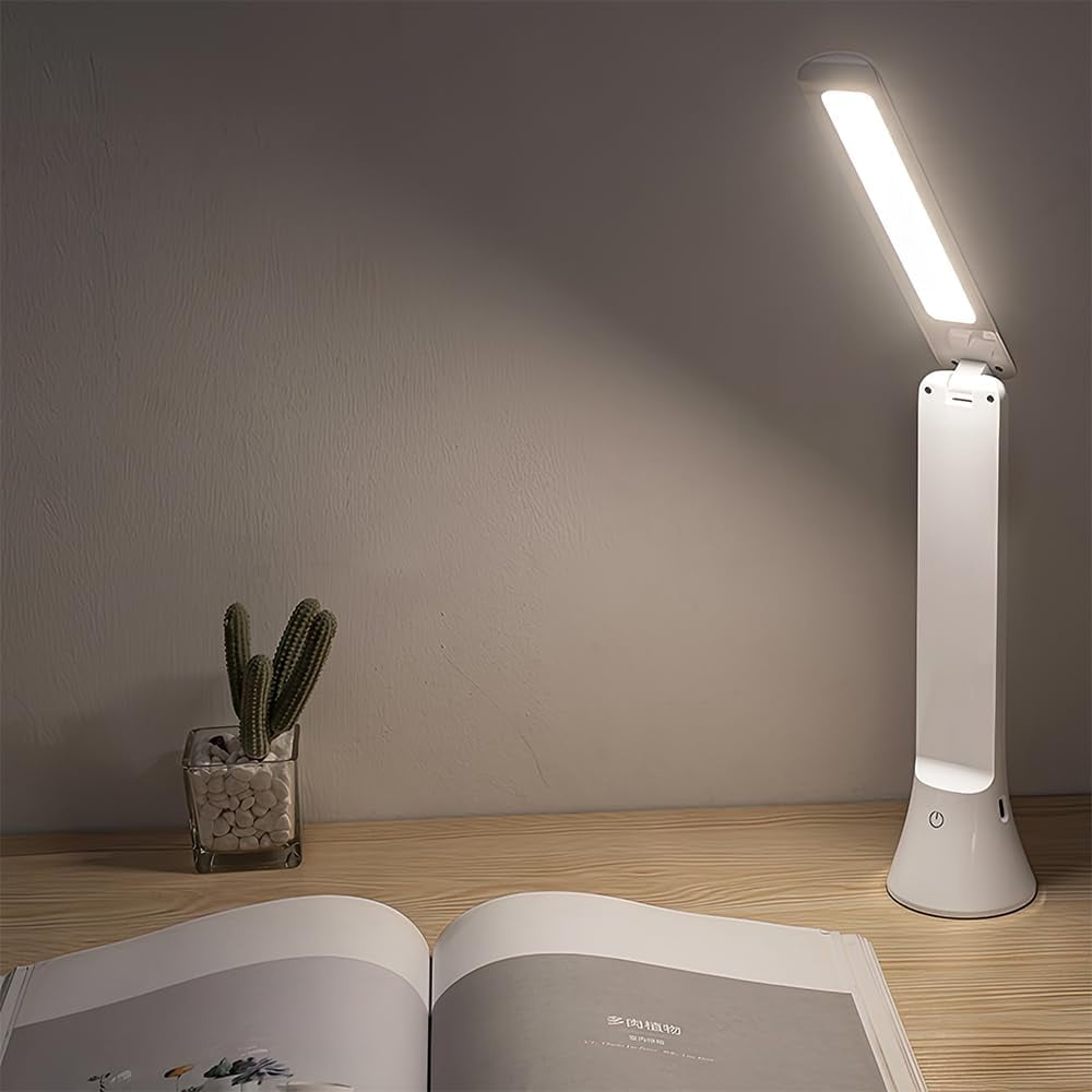 LED Foldable Desk Lamp, Rechargeable Desk Lamp with Flashlight Function ...