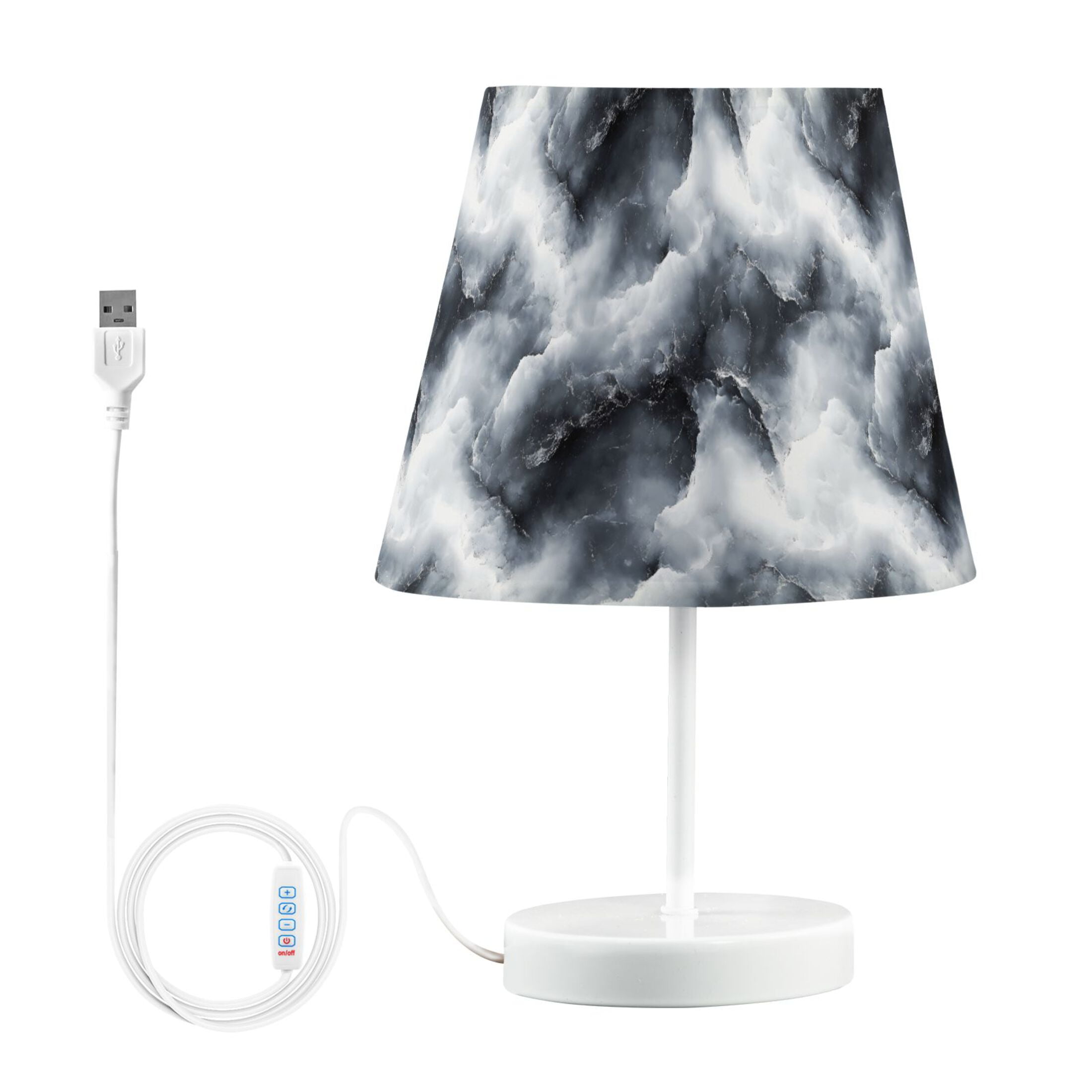 LED Desk Lamp Rolling Cloud Marble Table Nightstand Lamps with 3 Color ...