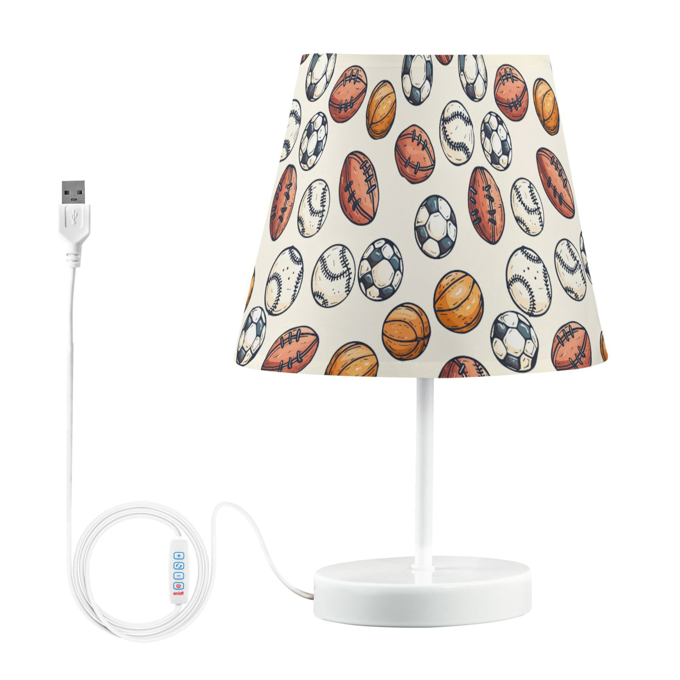 LED Desk Lamp Rugby Baseball Soccer Basketball Table Nightstand Lamps ...