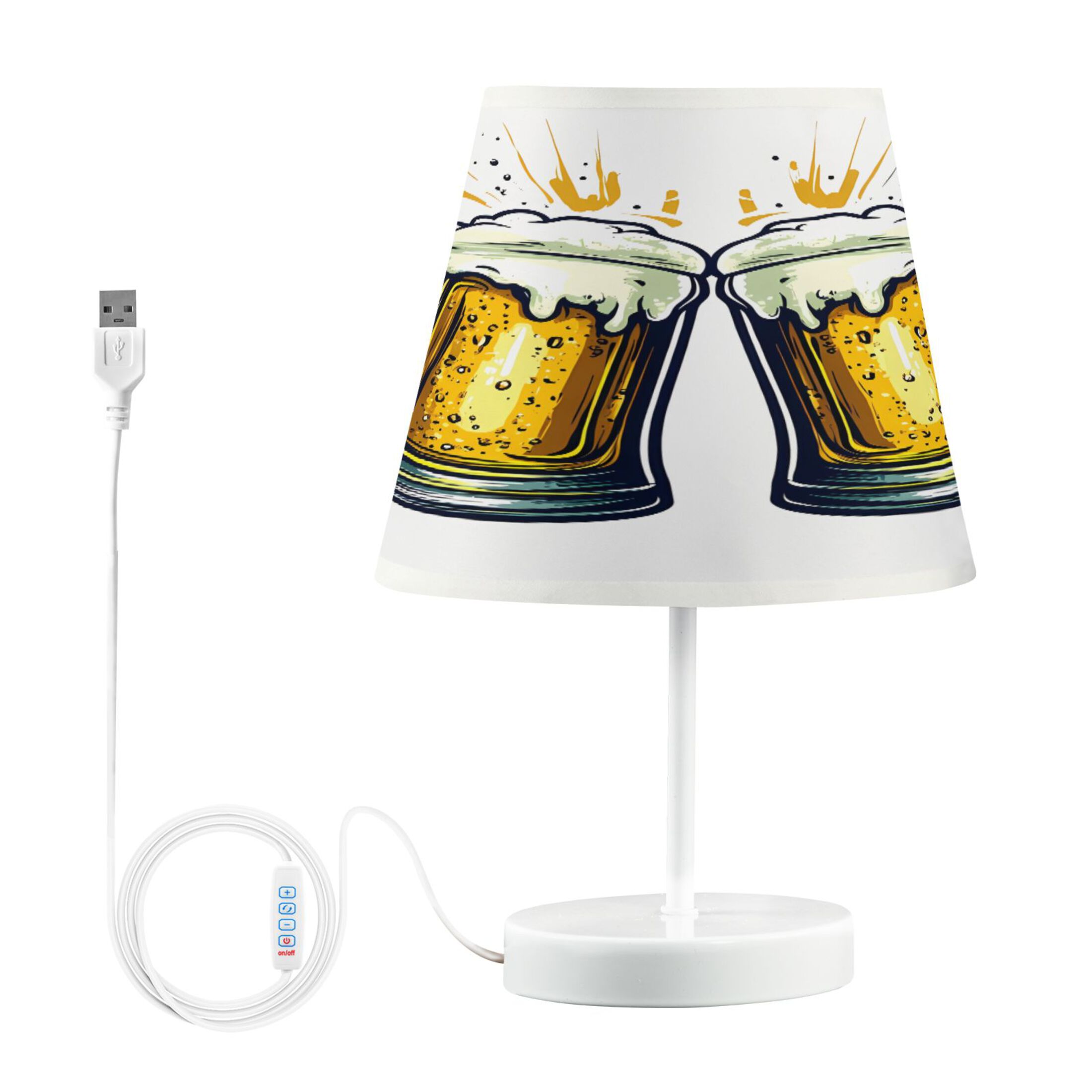 LED Desk Lamp Two Hands Clinking Beer Mugs Table Nightstand Lamps with ...