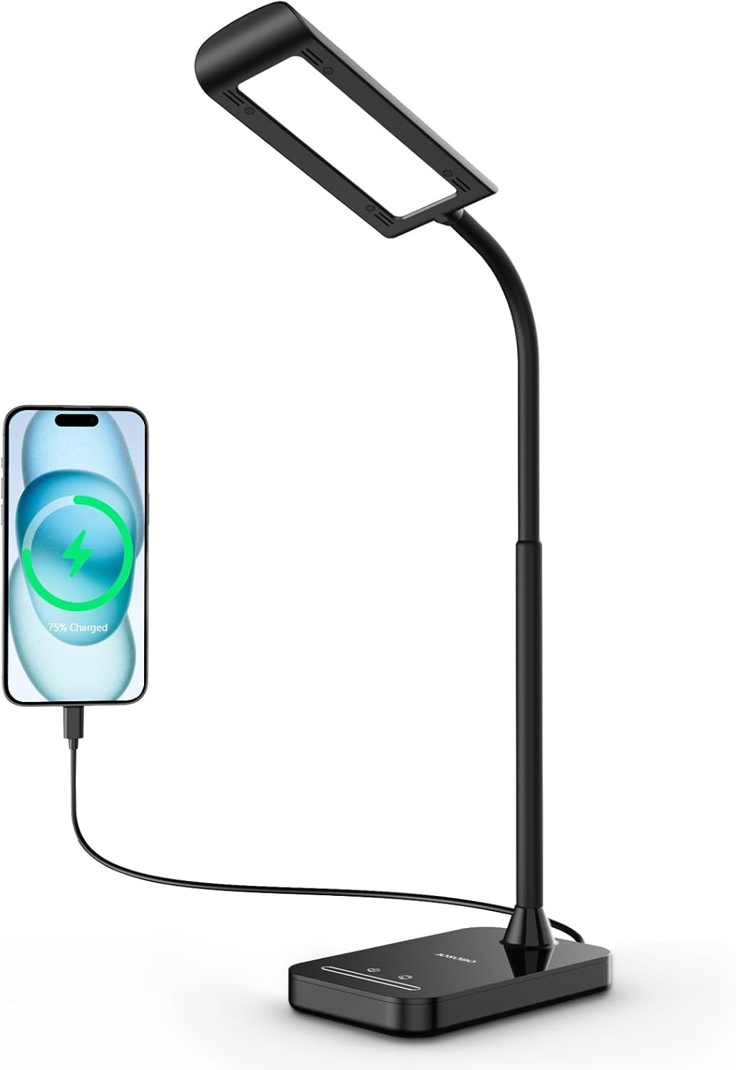 LED Desk Lamp with USB Charging Port, 5 Lighting Modes & 7 Brightness ...