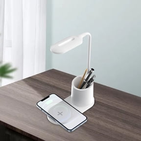 Portable LED Desk Lamp with Wireless Charging Station, USB Port, Auto ...