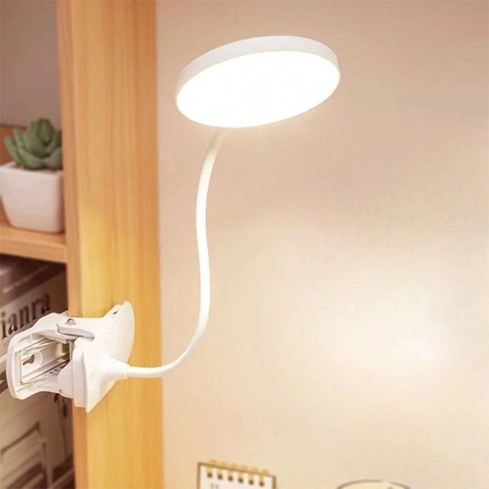 LED Desk lamp with Clamp, Eye-Caring Clip on Lights for Home Office, 3 ...