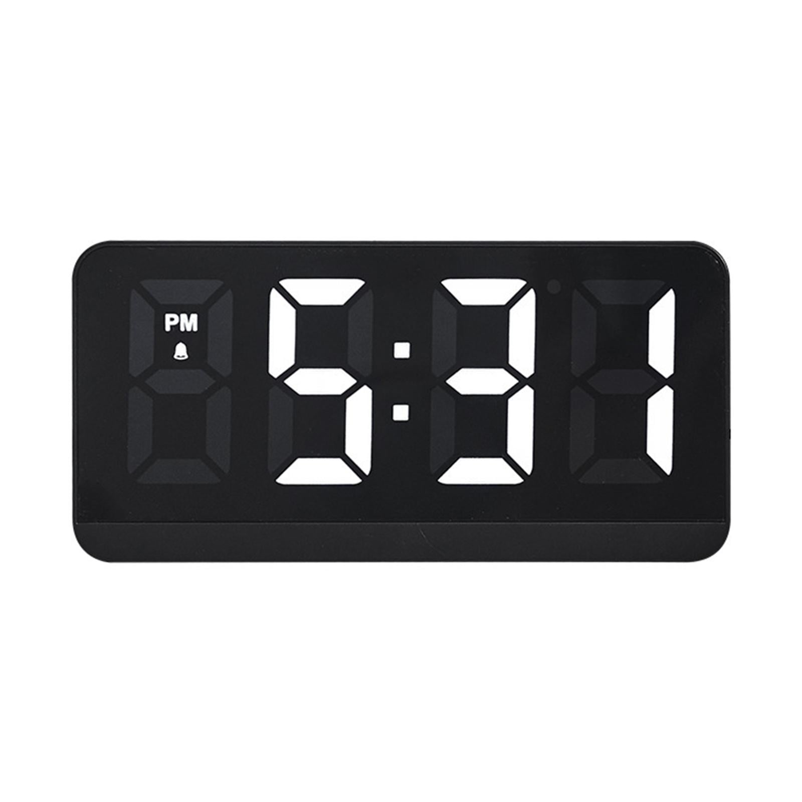 LED Desktop Alarm Clock Desk Digital Clock Display Dimmable Modern ...