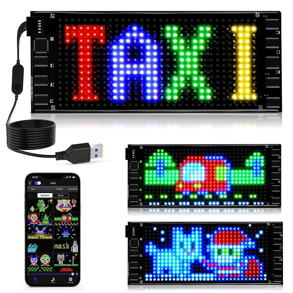 LED Devil Eyes Light for Car, 7''x3'' Flexible LED Sign for Car ...