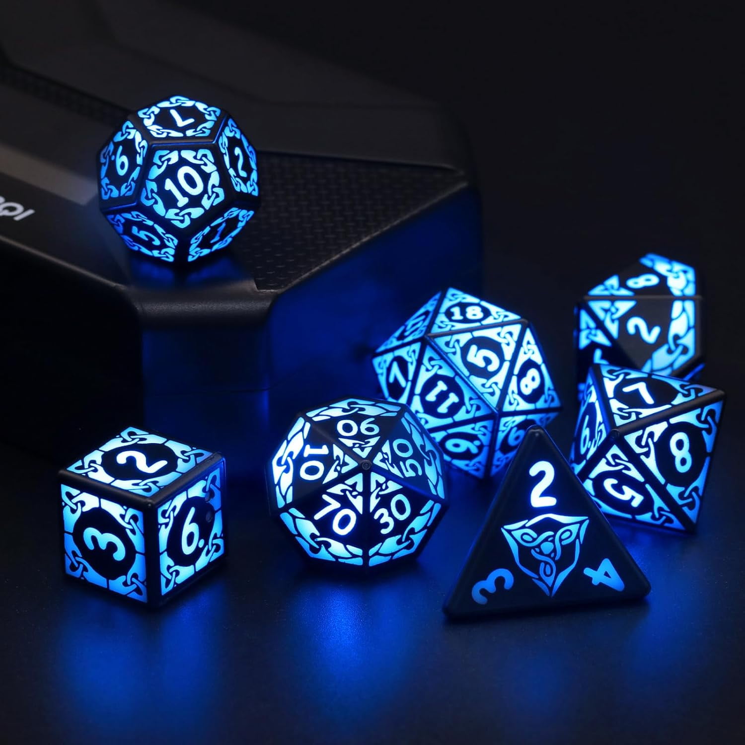 LED Dice Set D&D Rechargeable, DND Dice Shake to Light Up Dice, Dungeon ...