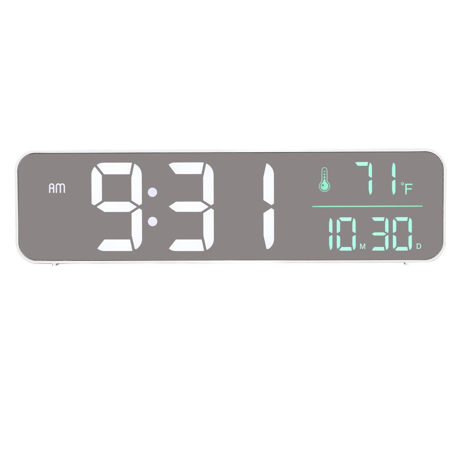 LED Digital Alarm Clock Multifunctional Mirror Clock Ultra Silence ...