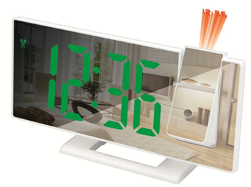 LED Digital Alarm Clock Projection Clock Projector Ceiling Clock with ...