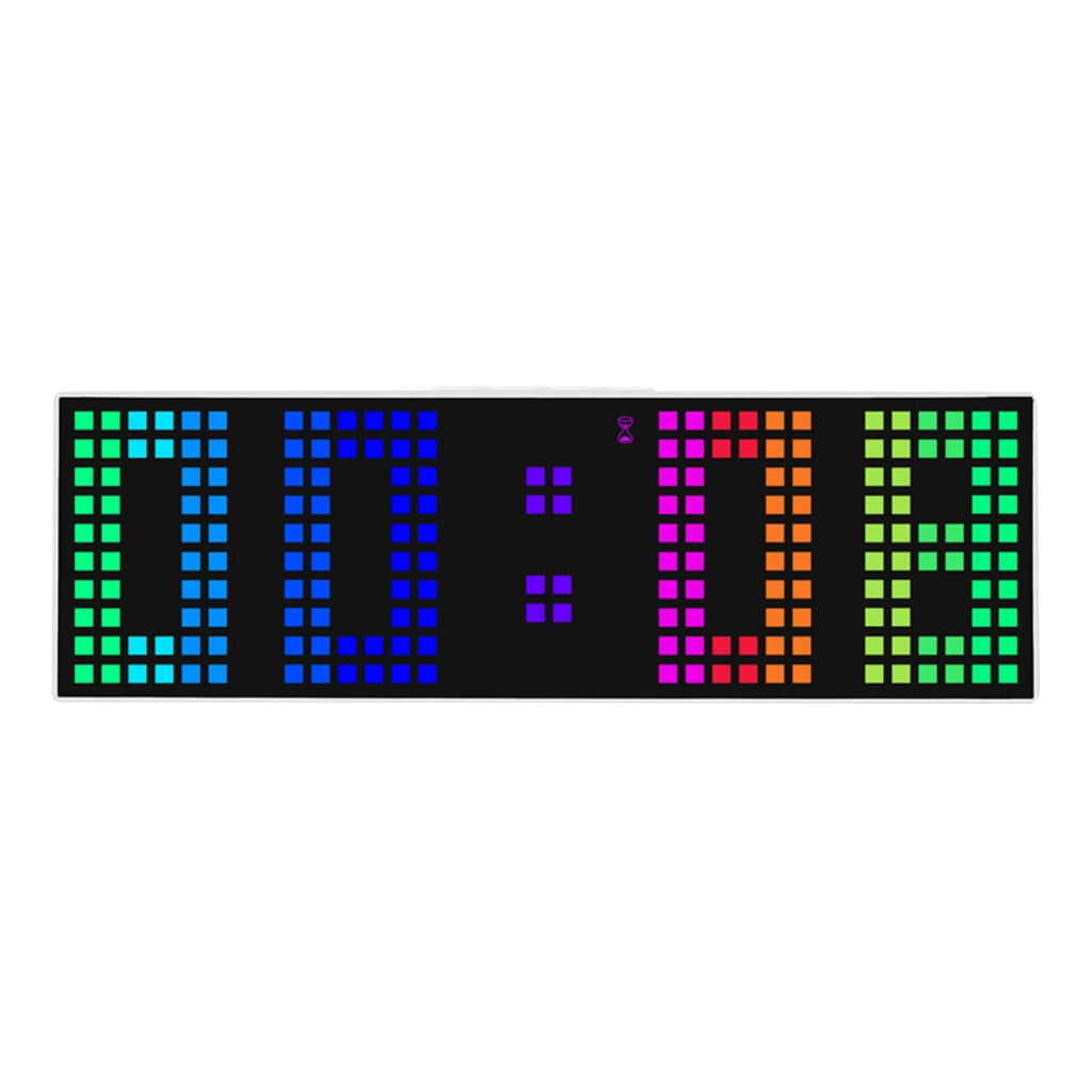 LED Digital Alarm Clock Voice Controlling Wall Table Clock 2 Alarms ...