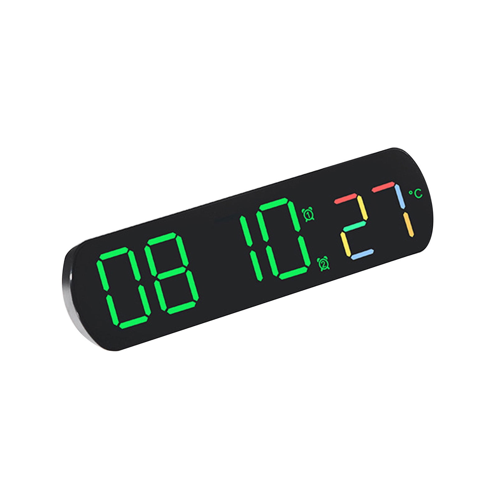 LED Digital Alarm Clock Wall Clock with Timer Date Temperature Display ...