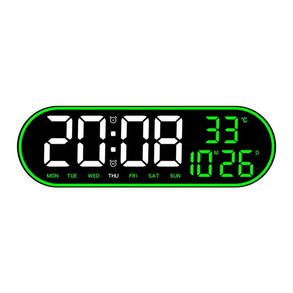 LED Digital Alarm Clock Wall Clock with Timer Date Week Temperature ...