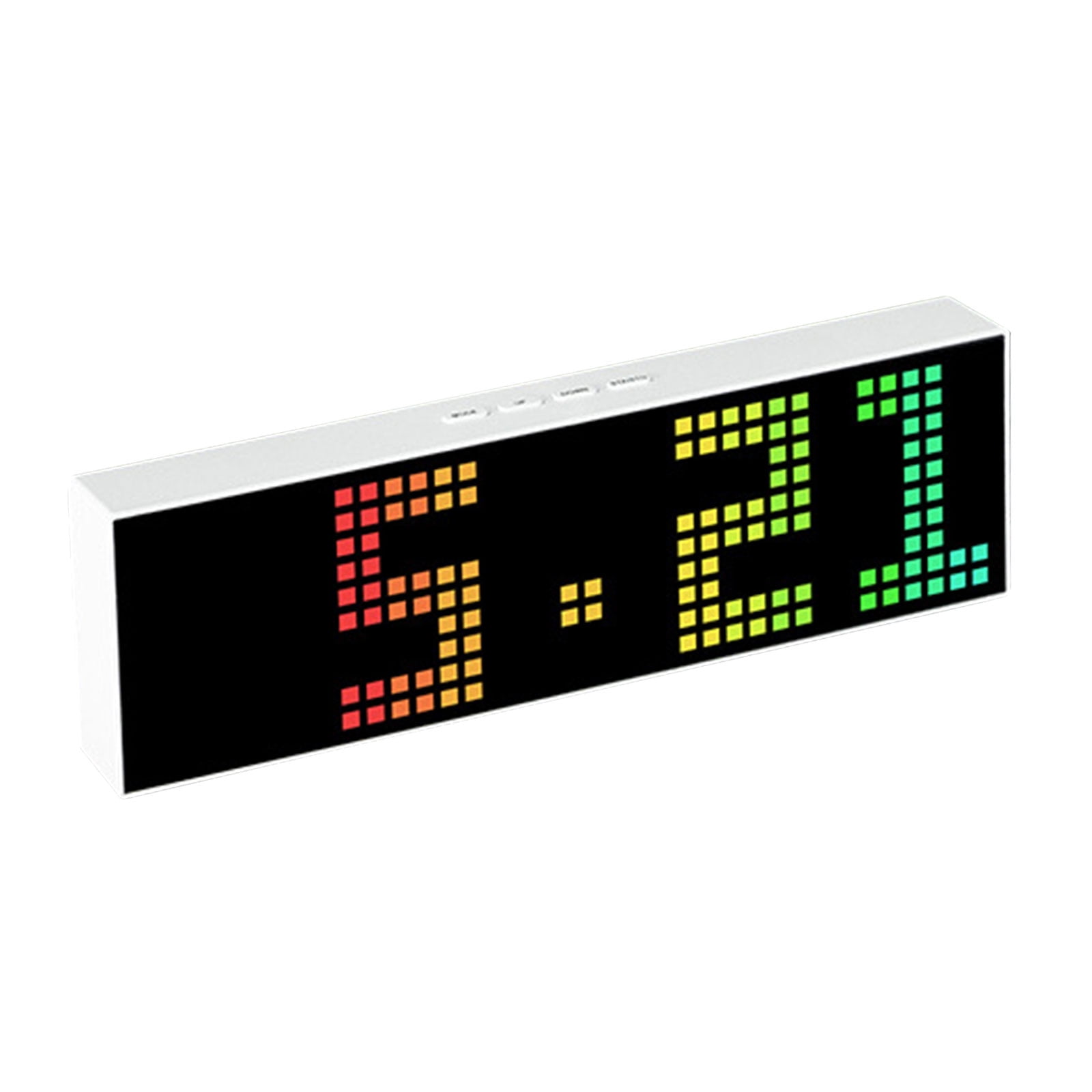 LED Digital Alarm Clock with Voice Control and Colorful Display 2 ...