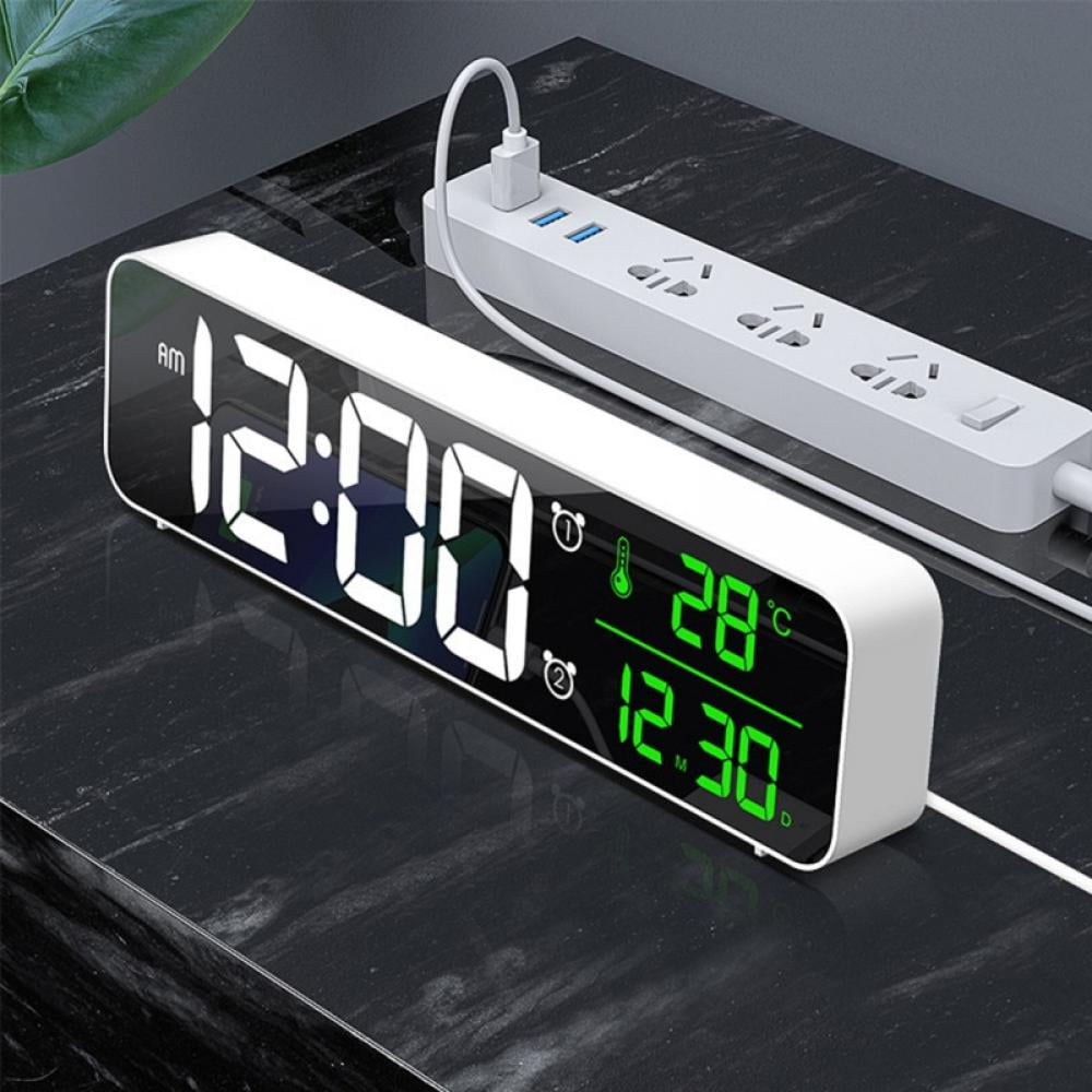 LED Digital Alarm Clocks For Bedrooms Bedside With Snooze Digital Clock ...
