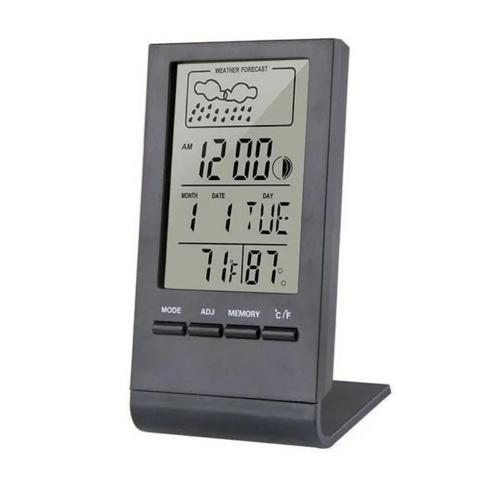 LED Digital Automatic Electronic Monitor Clock Thermometer Hygrometer ...