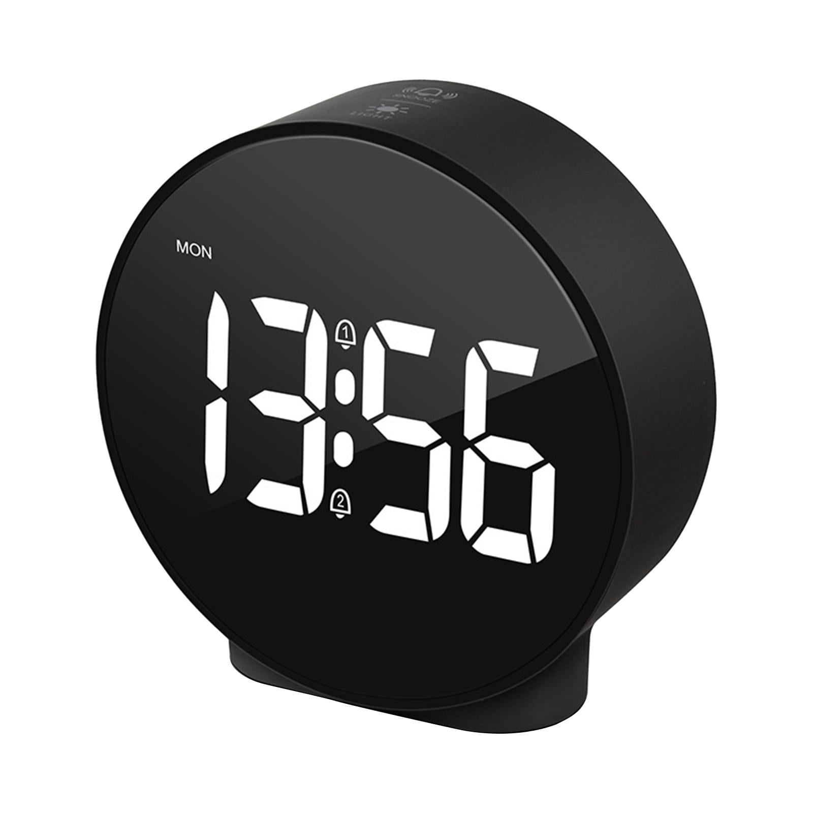 LED Digital Clock Electronic Desktop Clock Snooze Setting Dual Alarm ...