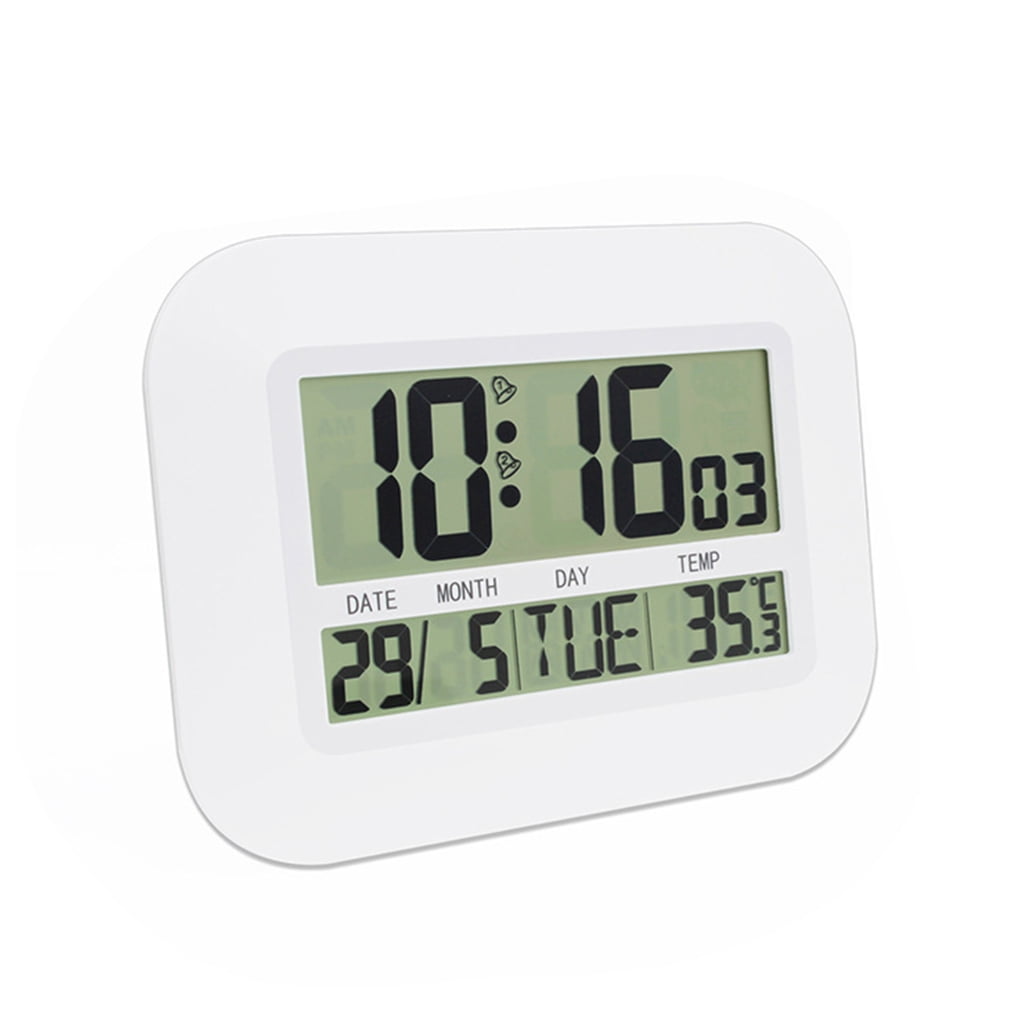 LED Digital Clock Features Temperature Auto Time Sync 8 Language ...