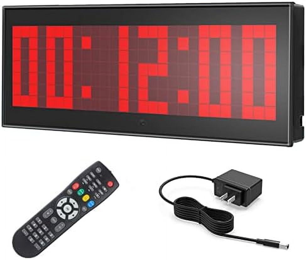 LED Digital Countdown Wall Clock with Remote GYM Fitness Sport Timing ...