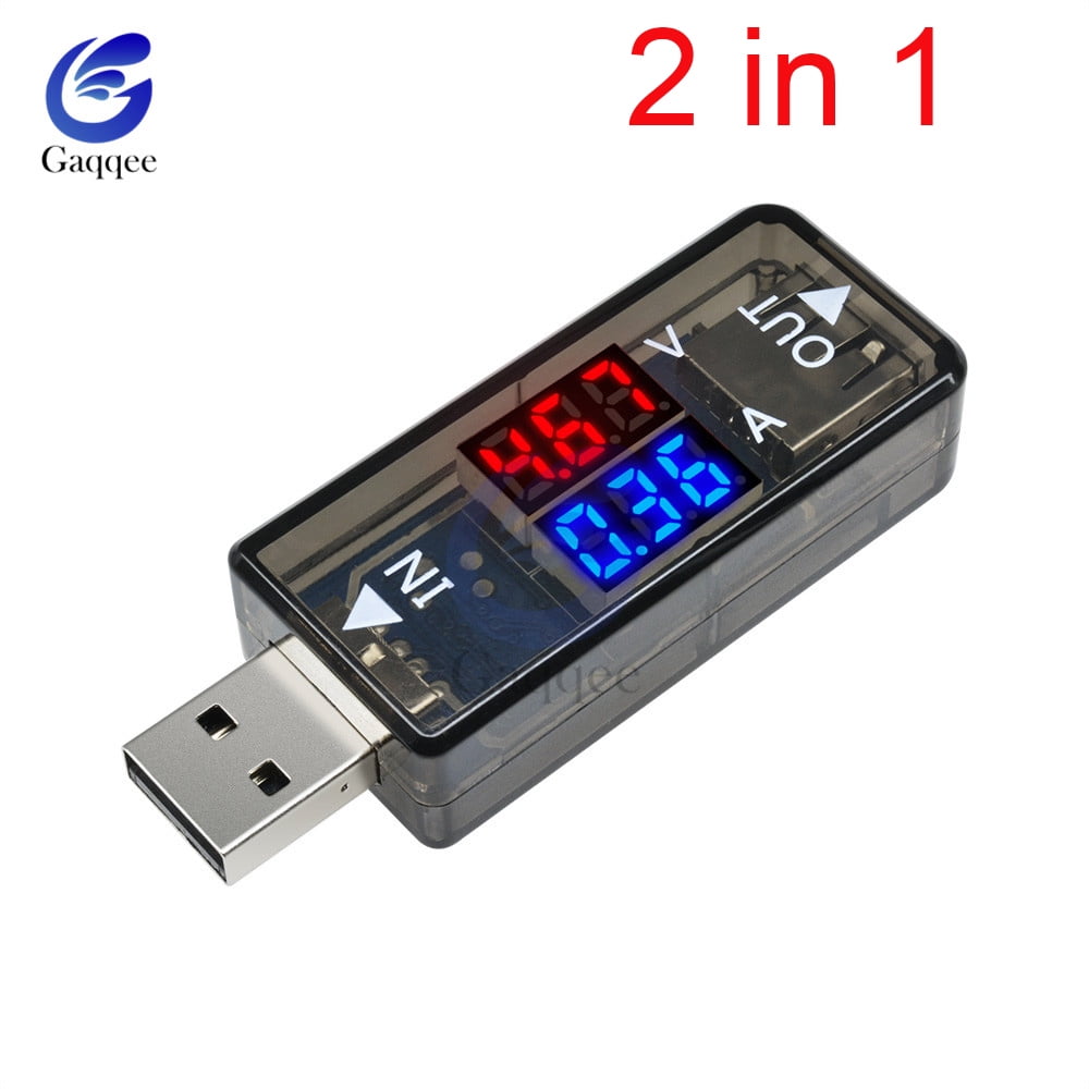LED Digital Dual USB Port Current Voltage Charging Test Detector Tester ...