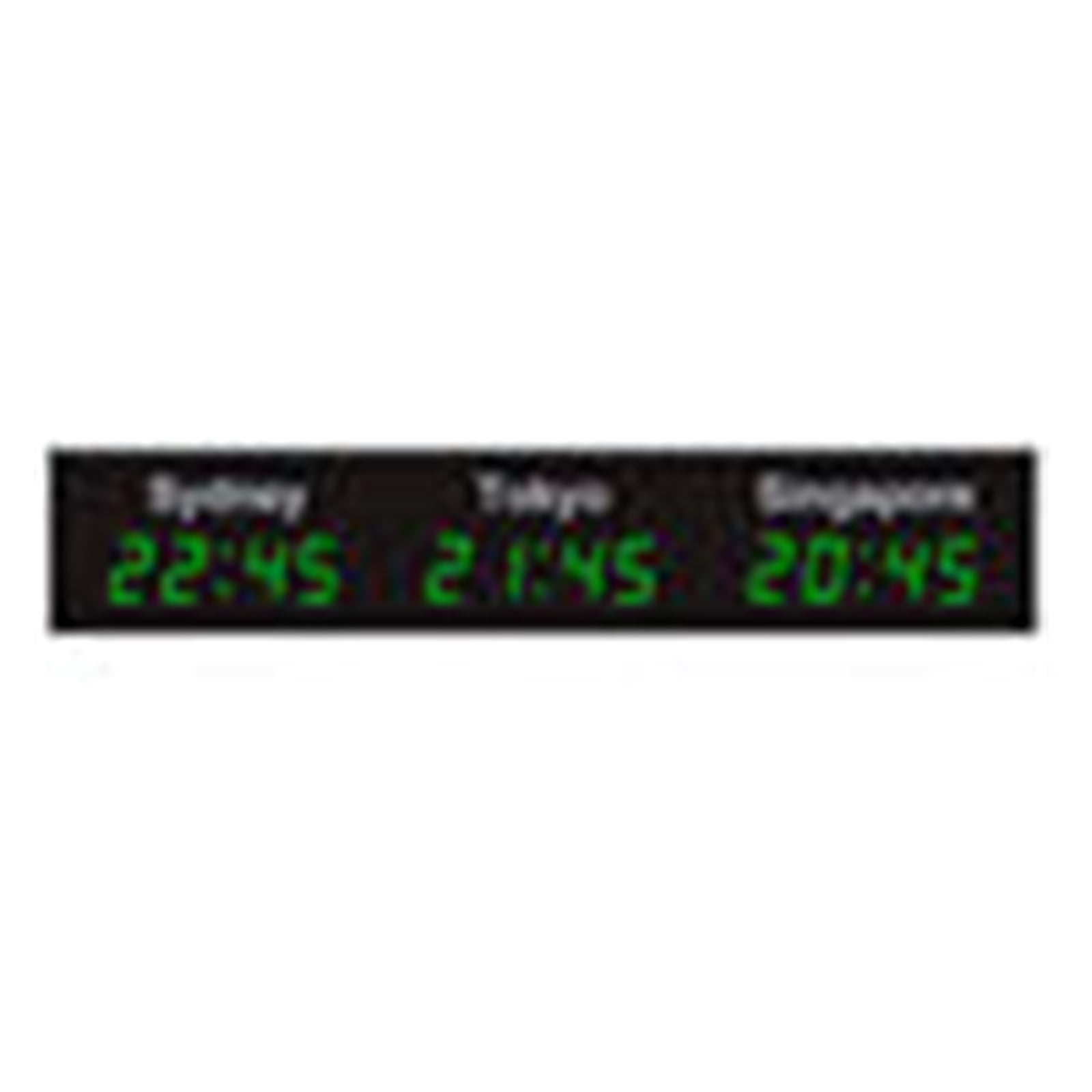 LED Digital Multi Time Zone City Stickers Wall Clock World Time Zone ...