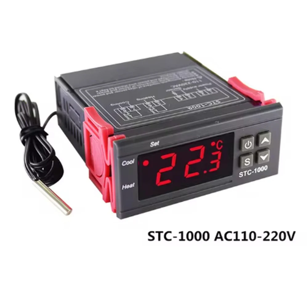 LED Digital Temperature Controller, Thermostat, Thermoregulator, Incubator Relay, Heating and ...