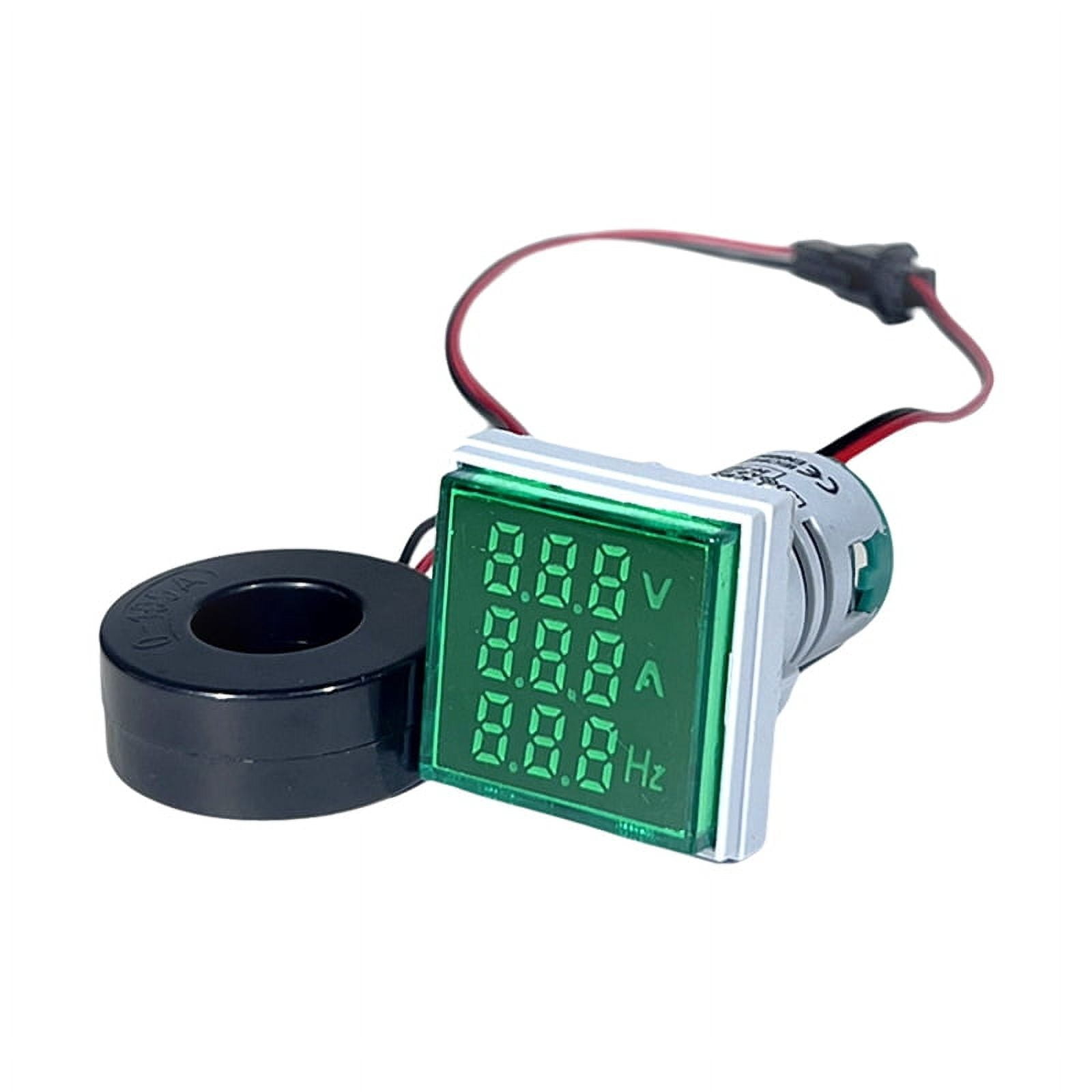 LED Digital Voltmeter Ammeter Hertz Meter AC6-500V Signal Lights ...